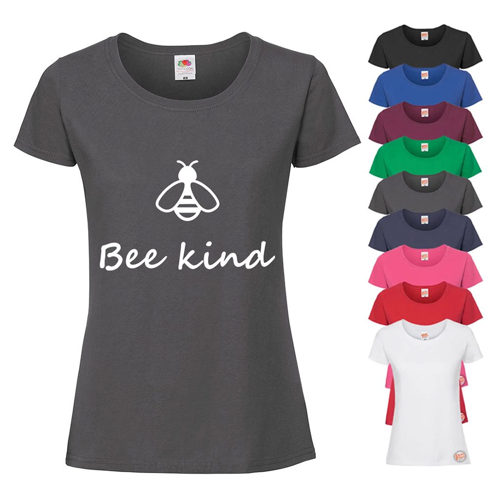 (Ladies) Be Kind Bee T-shirt - Print Shirts - Feel Good Designs - Low Price