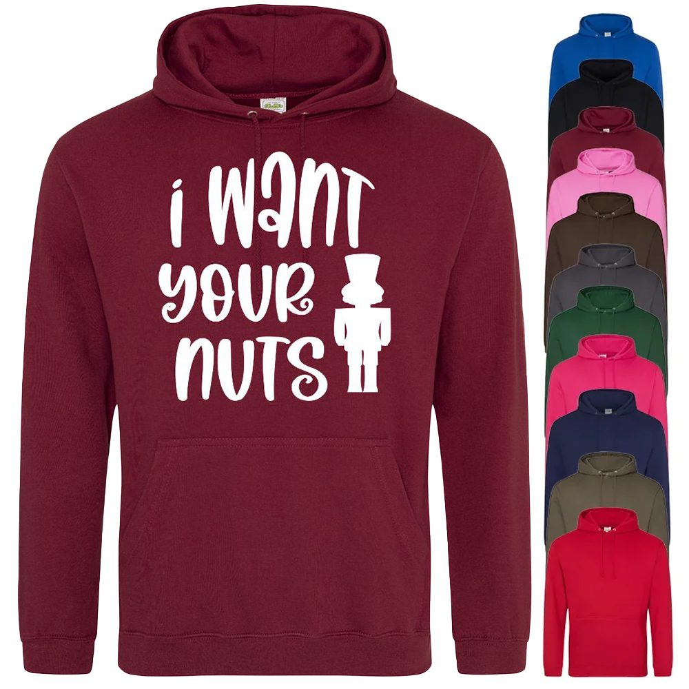 (Hoodie) I Want Your Nuts - Print Shirts - Christmas Jumper - Gift Idea